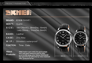 Skmei 9058 Leather Watch | Best Price in Sri Lanka | Anix